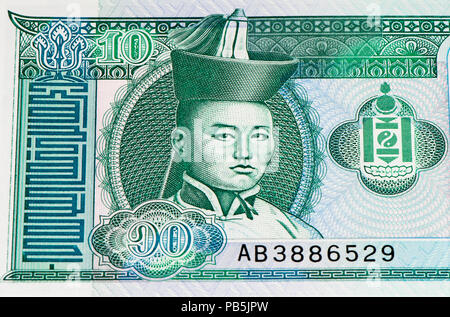 10 togrog bank note. Togrog is the national currency of Mongolia Stock ...