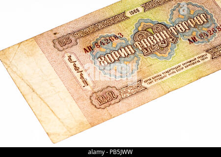 25 togrog bank note. Togrog is the national currency of Mongolia Stock ...