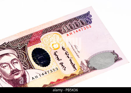 5000 togrog bank note. Togrog is the national currency of Mongolia ...