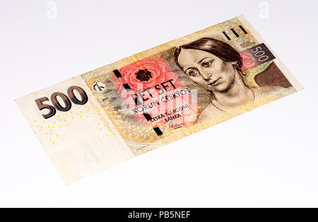 500 Czech crowns bank note. Crown is the national currency of Czech ...