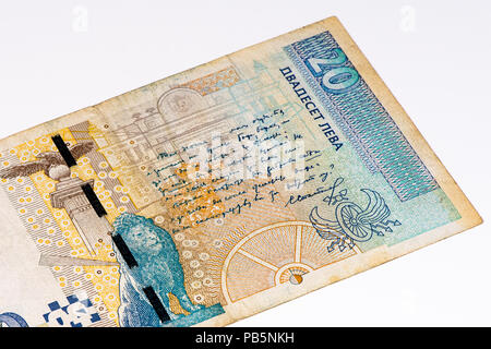 20 Bulgarian lev bank note. Lev is the national currency of Bulgary ...