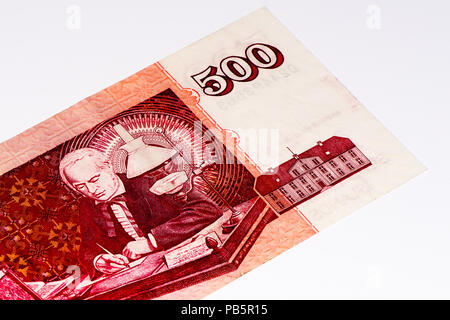 500 Icelandic kronas bank note. Icelandic krona is the national ...
