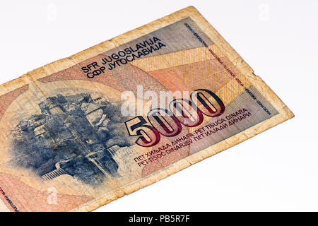 5000 Yugoslavian dinars bank note Stock Photo - Alamy