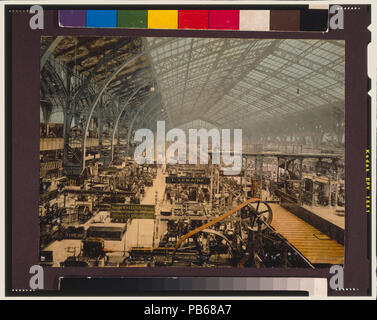 . Interior view of the Gallery of Machines, Exposition universelle ...