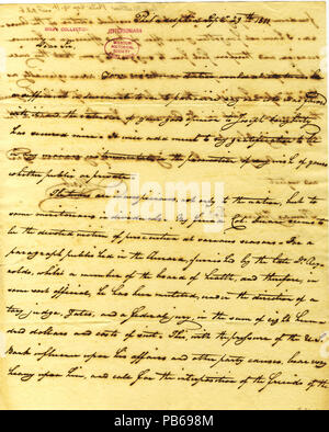 Letter signed Matthew Leib, Philadelphia, to Thomas Jefferson ...