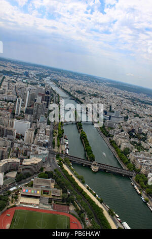 A slice of Paris as seen from the Eiffel tower Stock Photo - Alamy