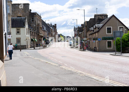 Scottish town Callander main street with shops Stock Photo - Alamy