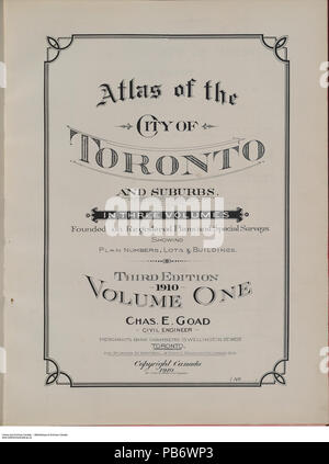 The title page of the 1910 Toronto Atlas, offering a map-based view of ...