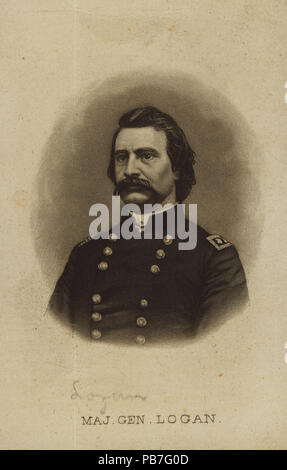 A portrait of Major General John A. Logan, a prominent Union officer ...