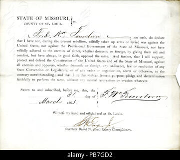 The loyalty oath of Fred. Wm. Feuerborn, taken in St. Louis, Missouri ...
