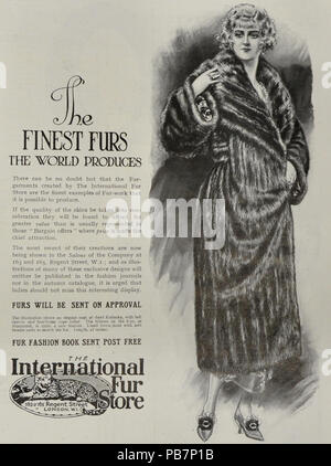 The 1921 advertisement for the International Fur Store highlights ...