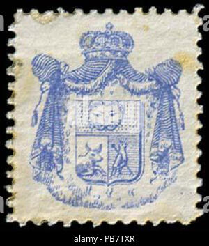 Principality of Samos stamp with coat of arms Stock Photo - Alamy