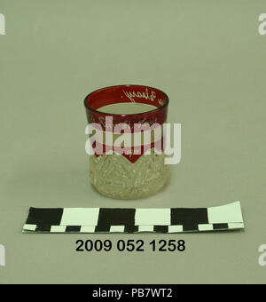 Ruby Stained Tumbler With Heart Band Pattern Personalized to Clara ...