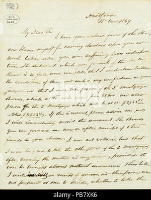908 Letter signed Gideon Welles, Hartford, to Hon. S.S. Cox (Hon ...
