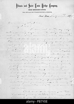 Photocopy of letter signed Jas. B. Eads (James B. Eads), St. Louis, to ...