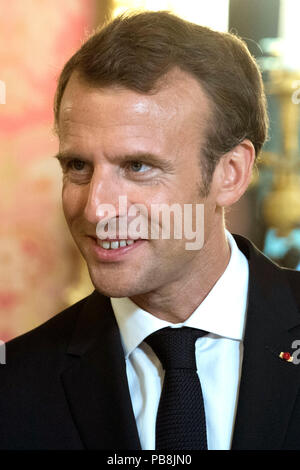 Madrid, Spanien. 26th July, 2018. King Felipe of Spain and Emmanuel ...