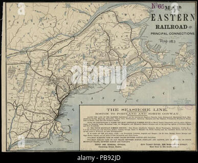 Map of the Eastern Railroad and principal connections , Eastern ...