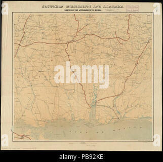 Southern Mississippi and Alabama showing the approaches to Mobile ...