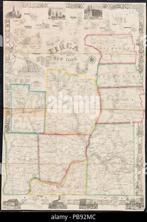 Map of Tioga County, New York: from actual surveys Cartographic. Maps ...