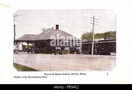 Shirley station early postcard 3 Stock Photo - Alamy