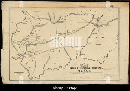 Map of the Alton & Springfield railroad, in Illinois : showing its ...