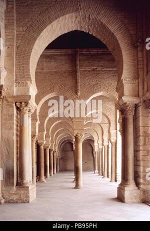 Interior of Great Mosque of Kairouan (Uqba Mosque Stock Photo - Alamy