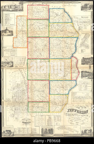 Map of Jefferson County, Ohio : from actual surveys , Buildings, Ohio ...