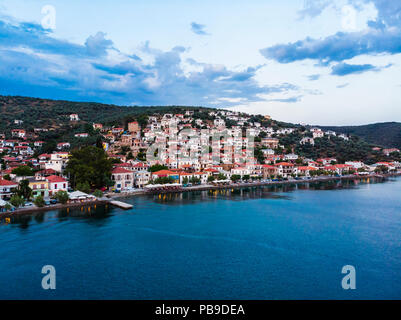 Townsmall Afissos, Volos region, Strait of Trikeri, Greek peninsula of ...