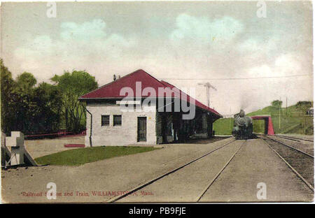 Williamstown station postcard Stock Photo - Alamy