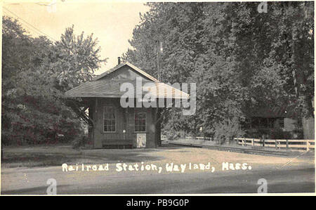Wayland station postcard Stock Photo - Alamy