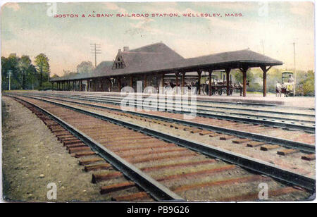 Wellesley station 1912 postcard Stock Photo - Alamy