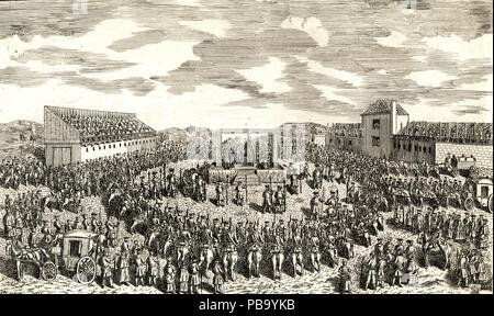 'Execution of Lord Ferrers at Tyburn', 1760, (c1876). Creator: Unknown ...