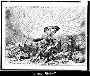 Maniac-raving's-or-Little Boney in a strong fit. Cartoon showing ...