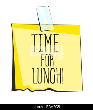 time for lunch sticker. time for lunch sign on transparent background ...