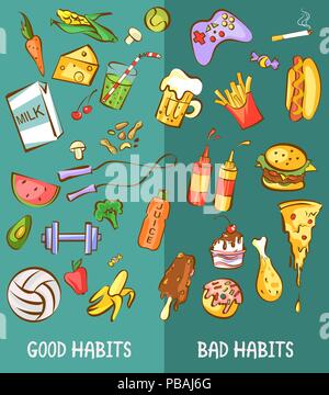 Good And Bad Habits Clipart