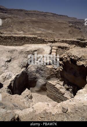 Masada water cistern Stock Photo - Alamy