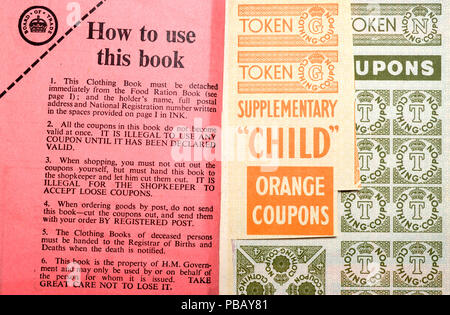 World war two rationing clothing book 1943 to 1944: EDITORIAL ONLY ...