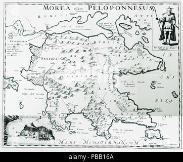 Morea olim Peloponnesus , Peloponnesus Greece : Peninsula, Maps, Early ...