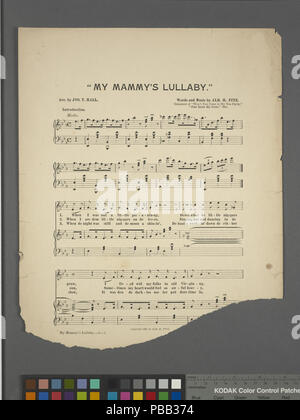 Sheet music for 'Mammy's Song' with vocal range marked as 'low voice ...