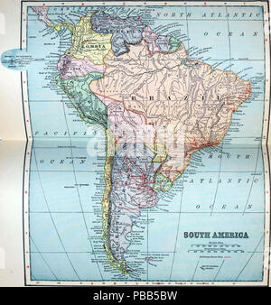 1101 NIE 1905 America - South - physical map Stock Photo - Alamy