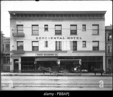 This photograph of Fifth Street in Los Angeles, California, captures a ...