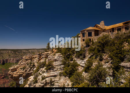 Grand Canyon North Rim am Bright Angel Point Stock Photo - Alamy