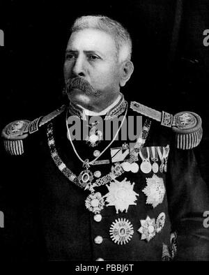 A black and white photograph of President Porfirio Díaz of Mexico ...