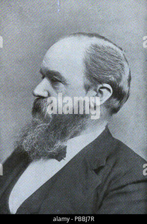 A portrait of Robert E. Bonner, an American publisher, capturing his ...