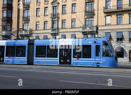 Stockholm tram, public transport in the Swedish capital Stock Photo ...