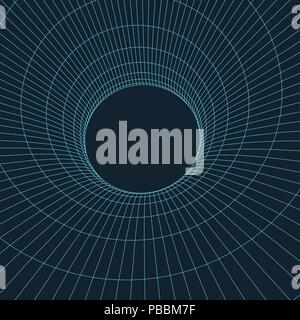 Wireframe mesh polygonal element. Torus with connected lines and dots ...