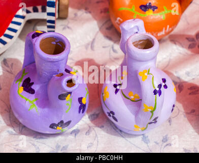 Very old style clay ewer water jar in view Stock Photo - Alamy