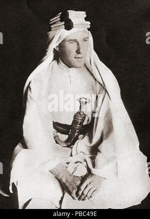 Lawrence of Arabia. Portrait of T E Lawrence (Thomas Edward Lawrence ...