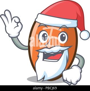 Santa with candy rugby ball mascot cartoon Stock Vector Image & Art - Alamy