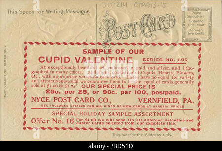 Sample of Cupid Valentines, advertisement for NYCE post card co (NBY ...